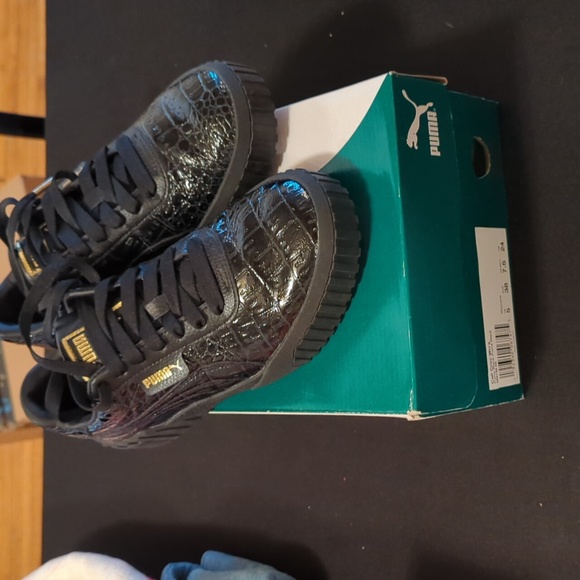 Puma | Shoes | Puma Cali Croc Black Shoes | Poshmark